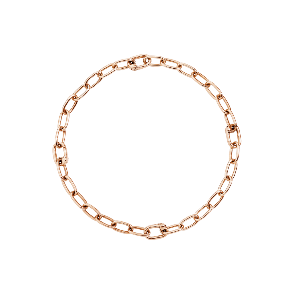 DoDo rose plated silver bracelet with 4 open links